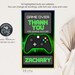 Gamer Birthday Party Favor Tag Template Online Gaming Loot Bag Editable ...