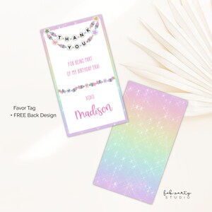 Editable Friendship Bracelet Party Invitation & Favor Tag | Girls ...