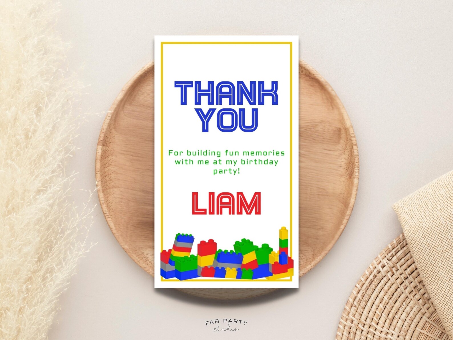 Building Blocks Birthday Favor Tag | Toy Bricks Party Printable ...