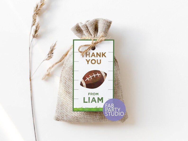 Football Game Birthday Party Favor Tag Soccer Editable Loot - Etsy