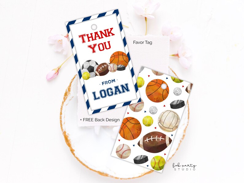 Sports Ball Games Birthday Party Invitation Favor Tag - Etsy