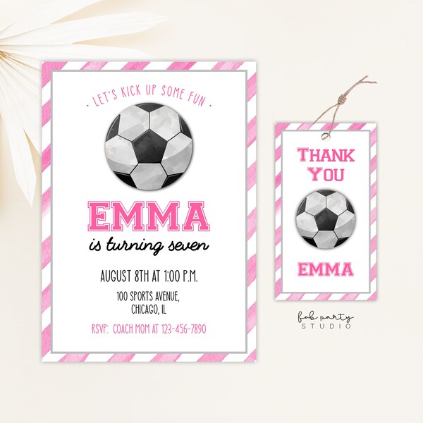 Girls Soccer Party - Etsy