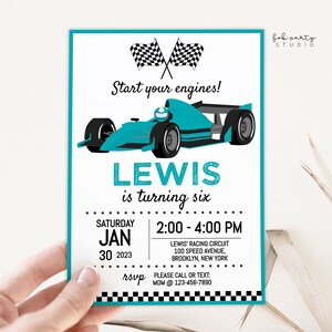 Race Car Birthday Invitation + Thank You Card | Speed Racer Editable ...