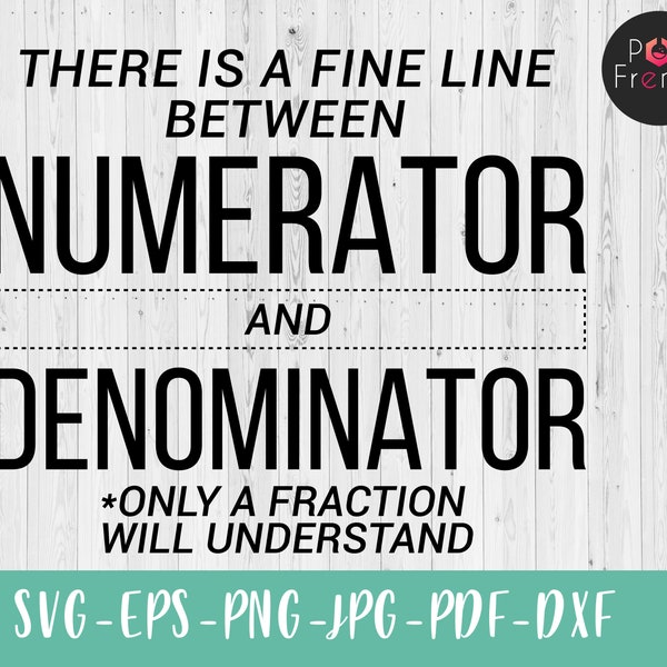 Numerator and Denominator Svg - Etsy