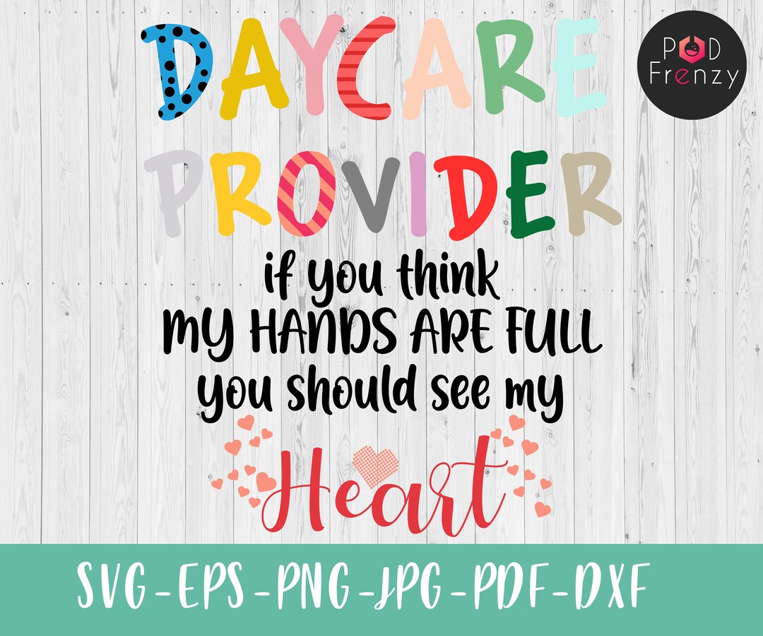 Daycare Provider Svg Silhouette Cutting File Digital - Etsy Canada