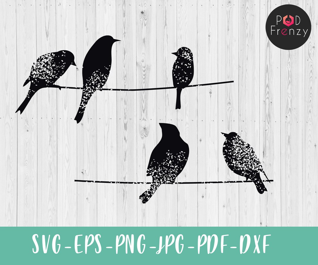 Birds on A Wire Svg, Silhouette, Cutting File, Digital Download, Dxf ...