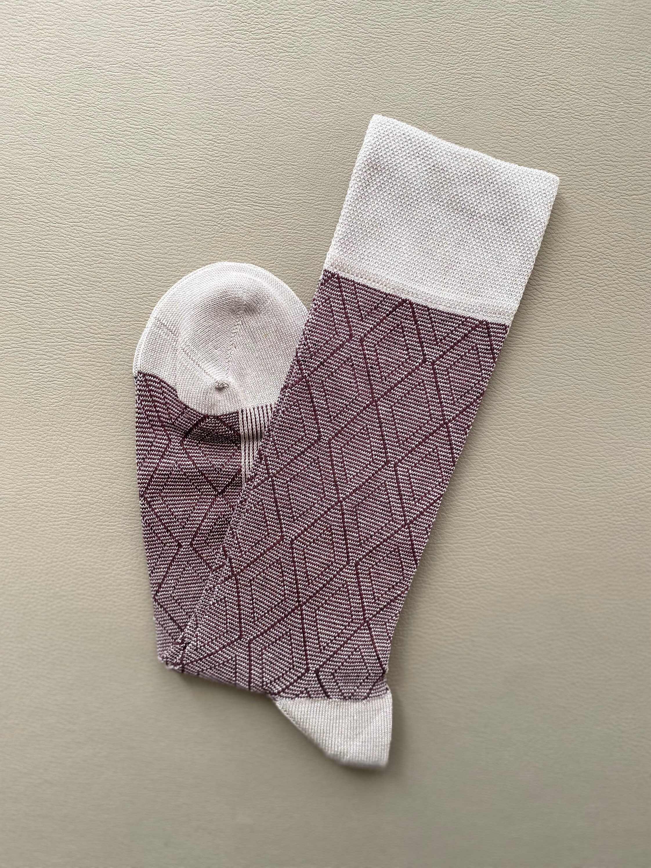 Personalized Diamond Pattern Dress Socks: Mercerized Cotton Groomsmen ...
