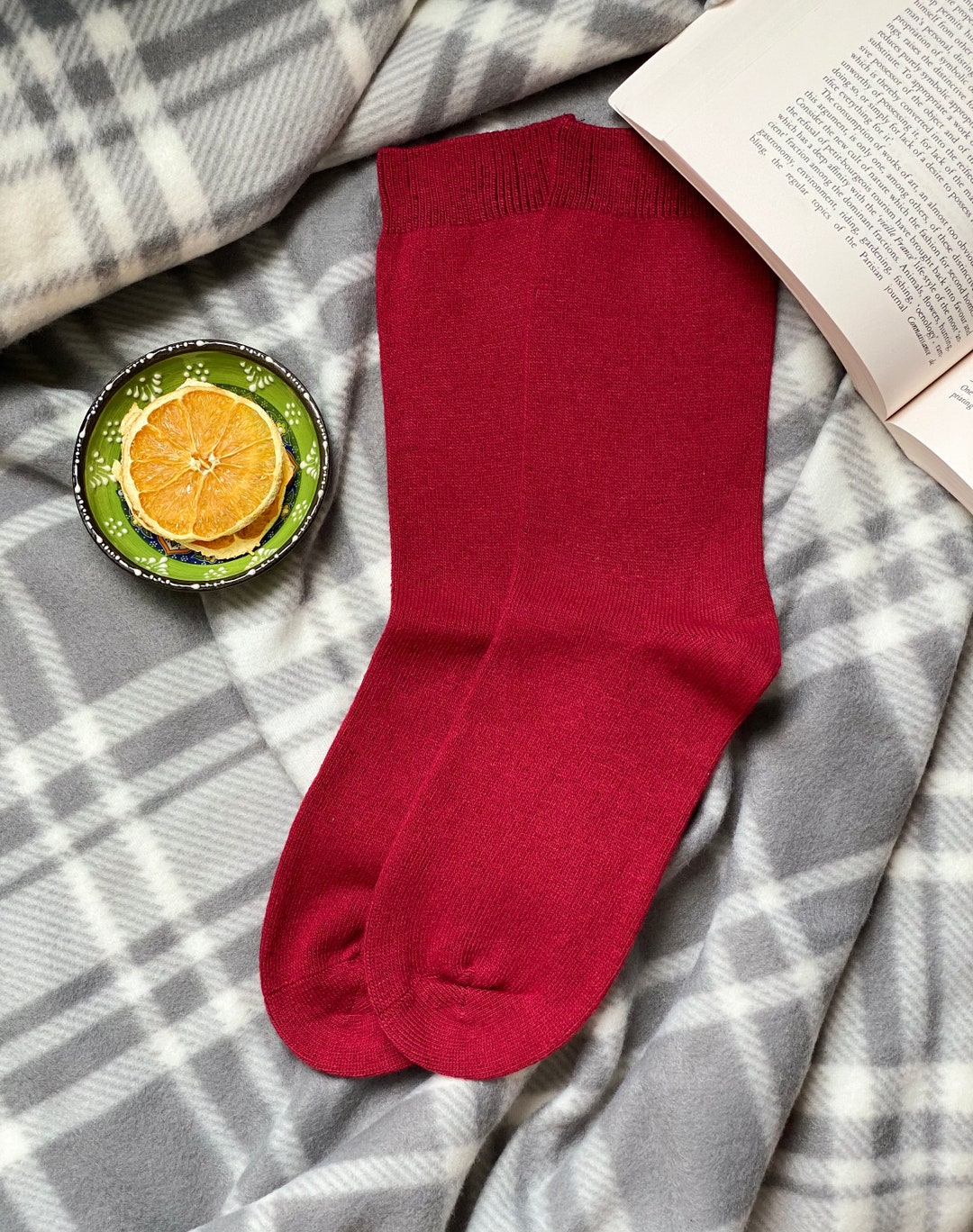 POPULAR Women's Soft Wool Socks Colorful Wool Socks Thin Wool Socks ...