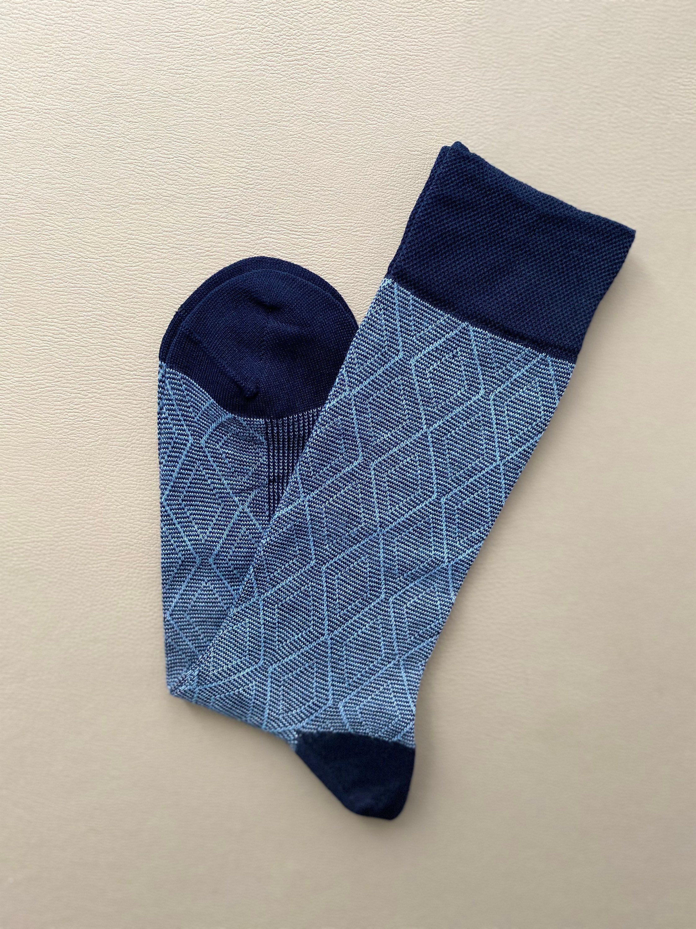 Personalized Diamond Pattern Dress Socks: Mercerized Cotton Groomsmen ...