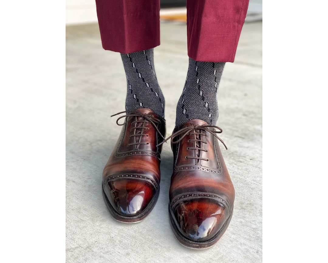 NEW Men's Unique Striped Dress Socks Men's Striped - Etsy