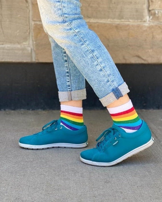 Womens Rainbow Ankle Socks Novelty Socks Pride Socks | Etsy