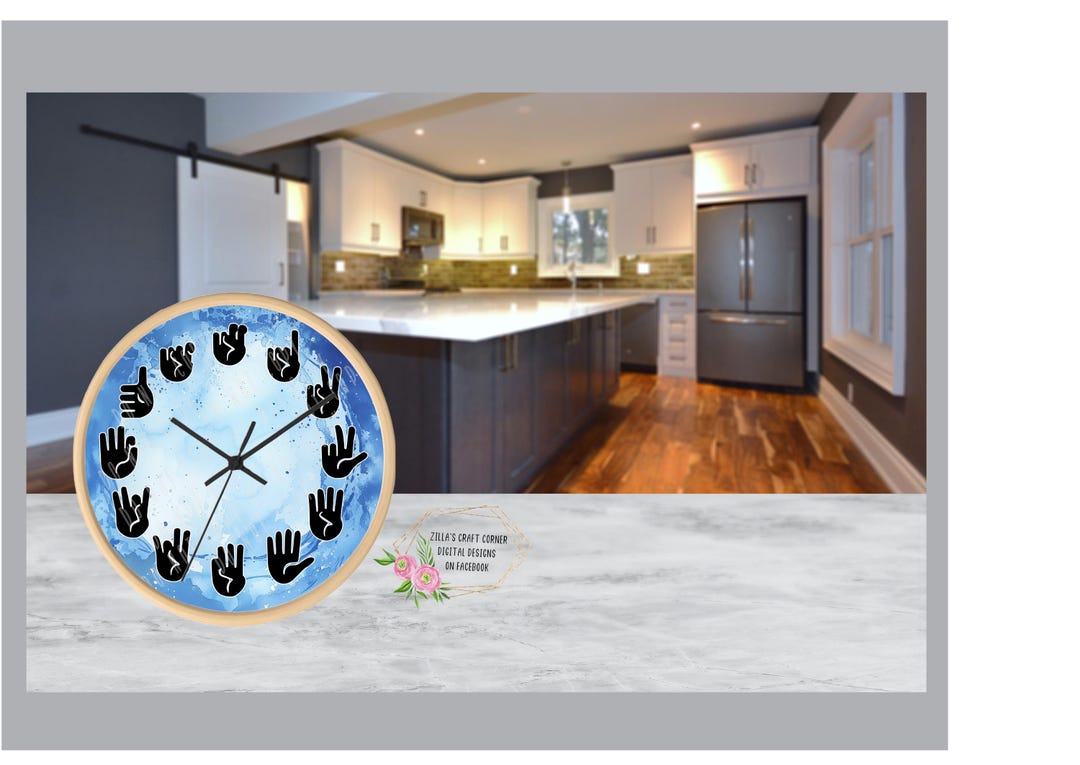 ASL Round Clock Sublimation Design (digital Download) - Etsy