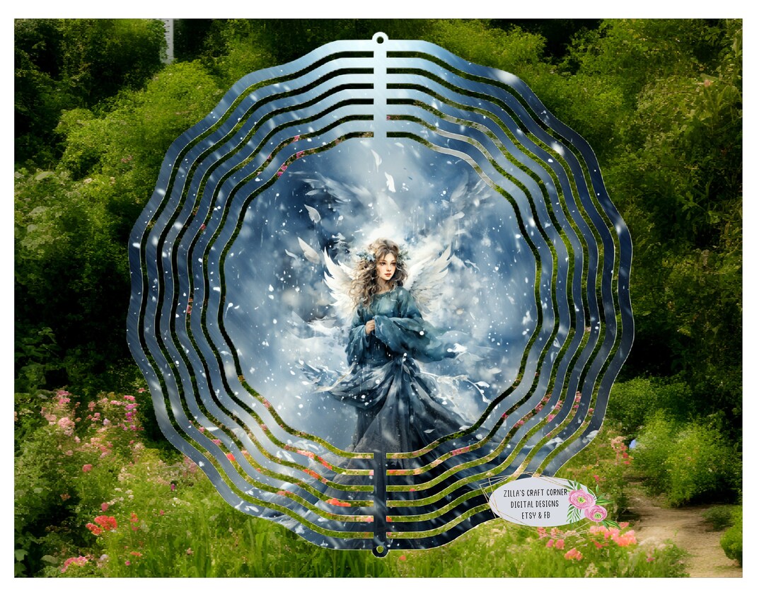 Angel Wind Spinner PNG: Watercolor Sublimation Design (digital Download ...
