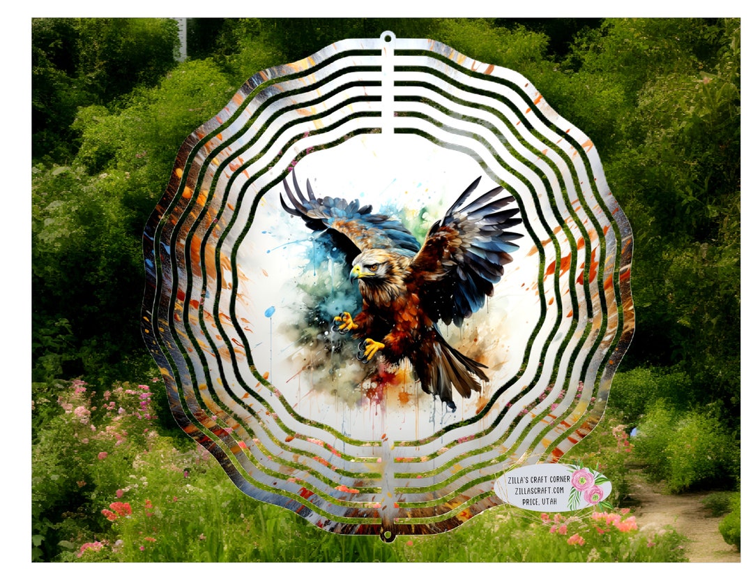 Wind Spinner - Hawk in Flight - Etsy