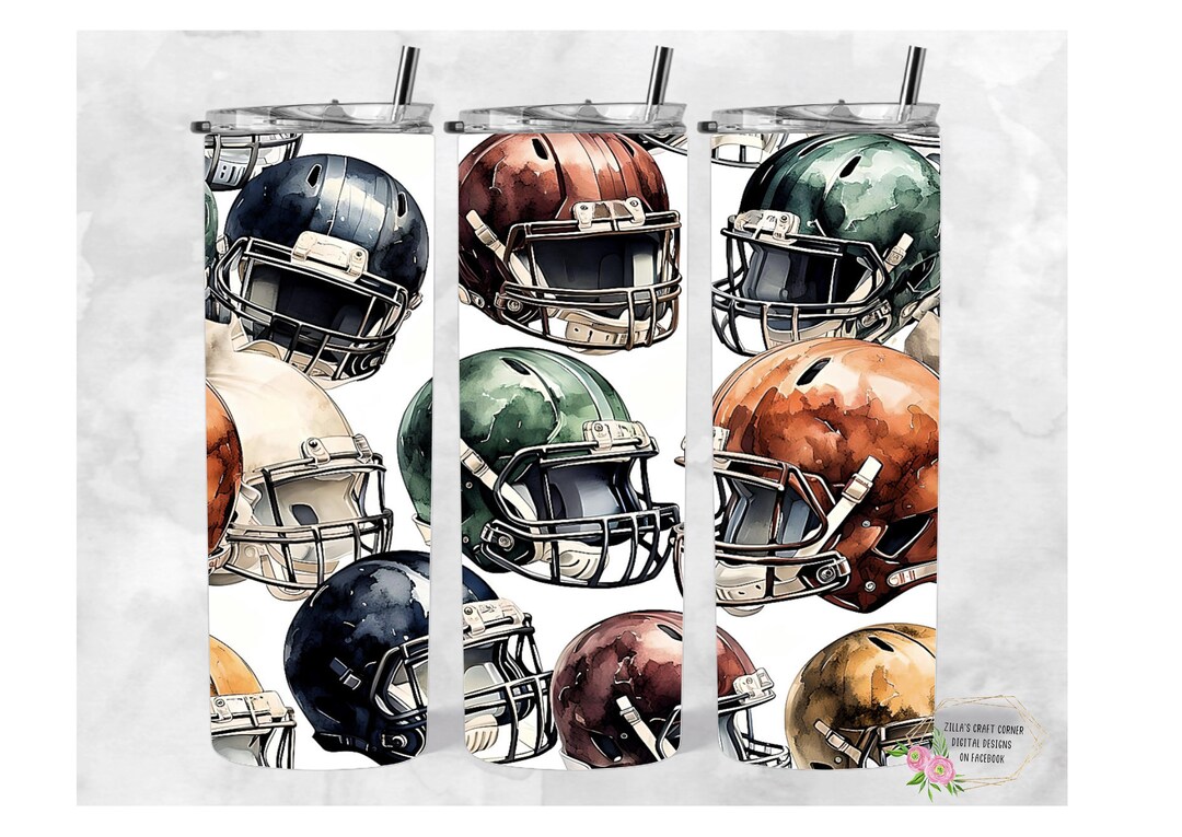 Football Helmets 20oz Straight Wrap, PNG, Sublimation Digital Download ...