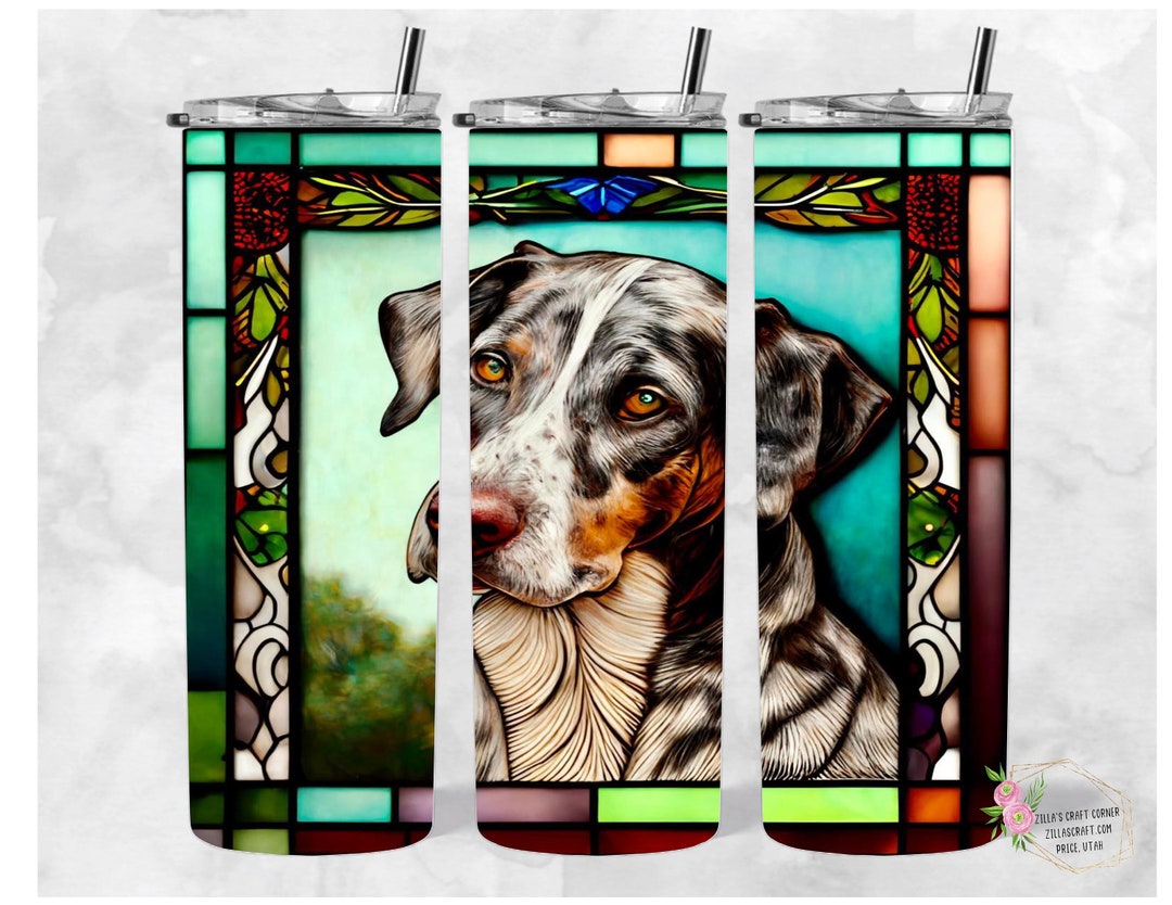 Catahoula Stained Glass Tumbler Wrap: Seamless PNG (digital Download ...