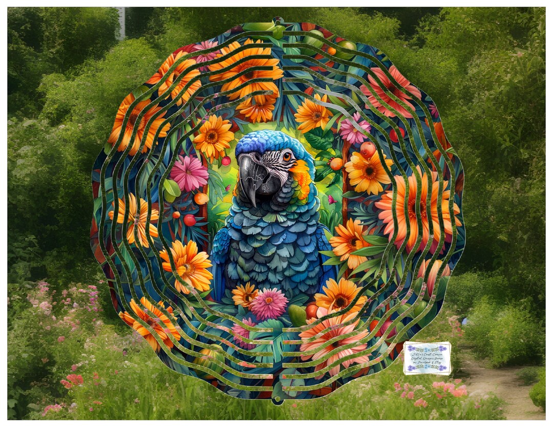 Parrot Wind Spinner Sublimation Design (digital Download) - Etsy