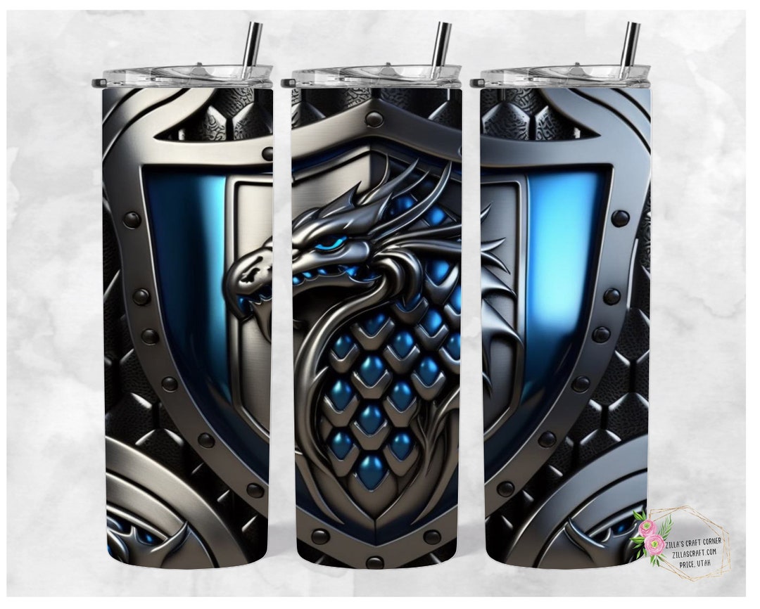 Eagle Medieval Times Silver 20oz Skinny Tumbler Wrap, 20oz Tumbler ...