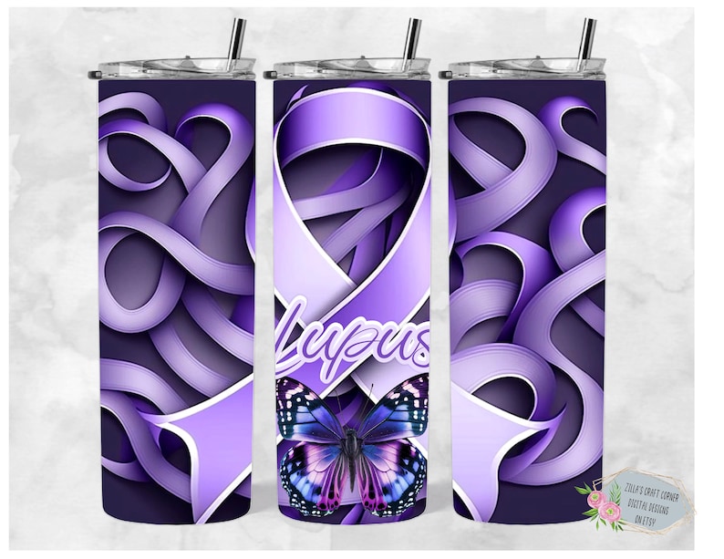 Lupus Awareness Ribbon 20 Oz Skinny Tumbler Sublimation - Etsy