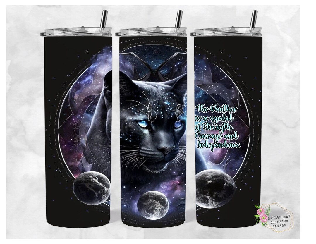 Panther Inspirational 20 Oz Tumbler Sublimation Design (PNG Digital ...