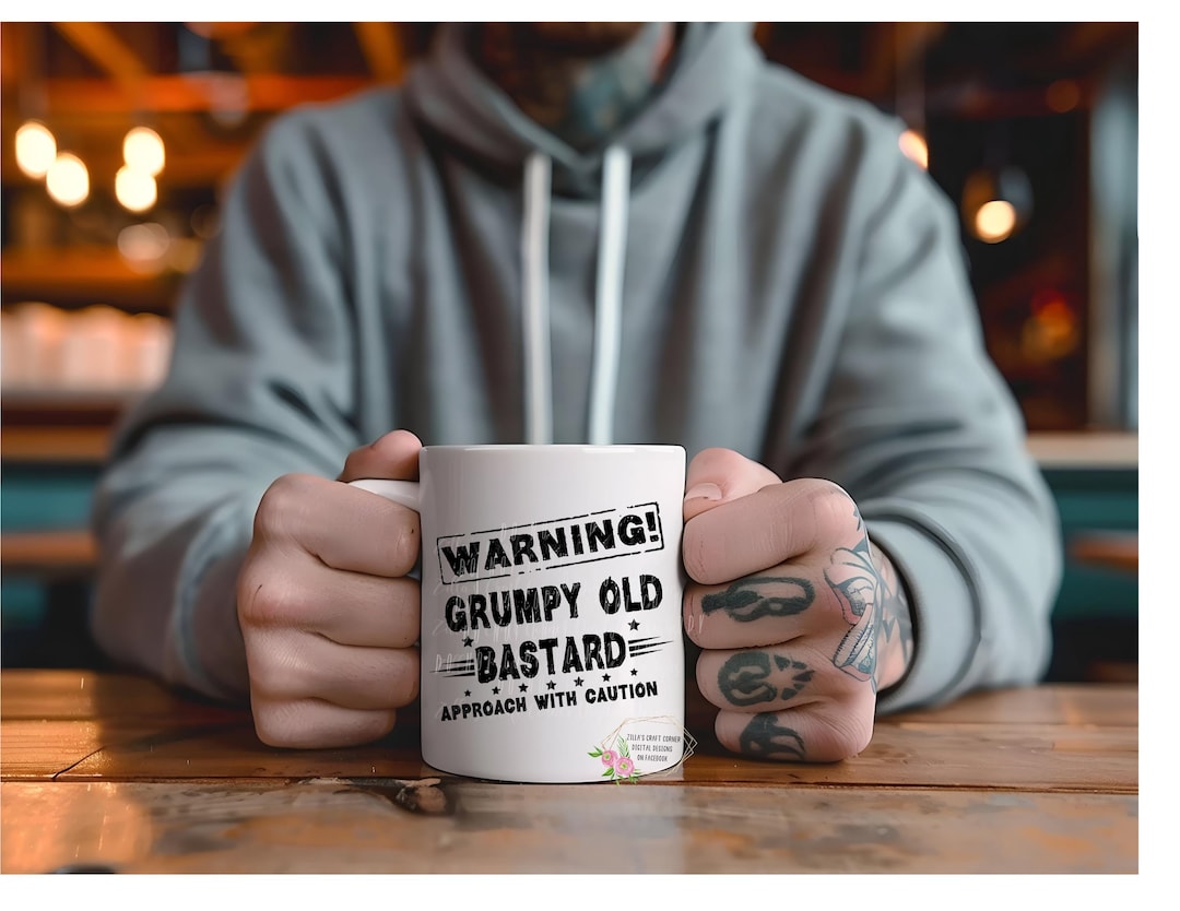 Warning Grumpy Old Bastard Proceed With Caution, PNG, Sublimation, PNG ...