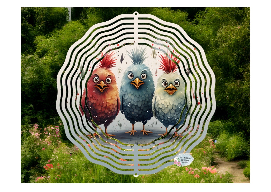 Wind Spinner - Cutest Chickens Ever Sublimation Wind Spinner, Lawn Art ...