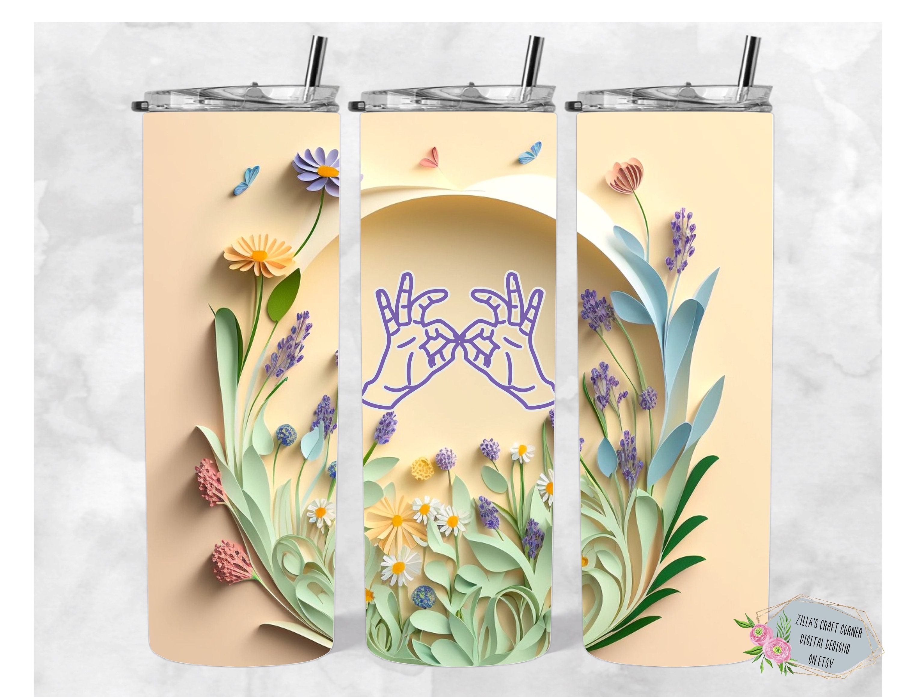 ASL Sign Language 20oz Skinny Tumbler PNG Digital Download - Etsy