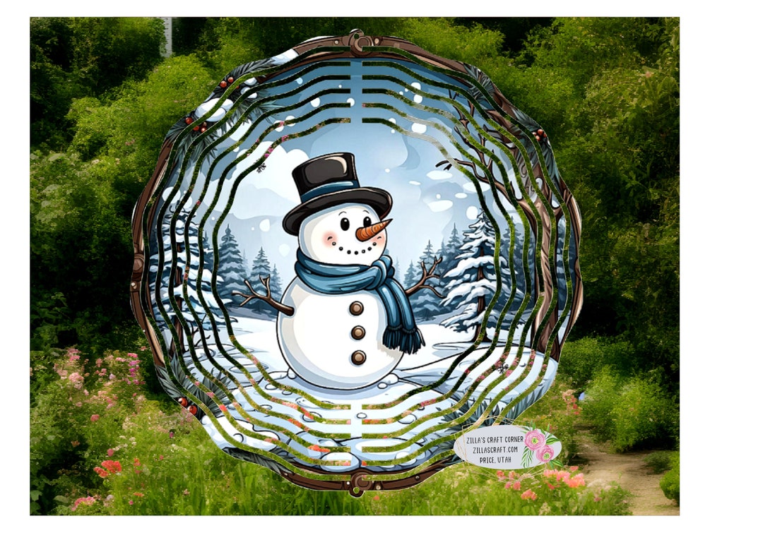 Wind Spinner-cutest Snowman Sublimation Designs, Snowman Winds Spinner ...