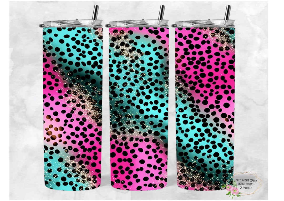 Leopard Print Milkyway Galaxy 20oz Tumbler Wrap, 300dpi, PNG, Seamless ...