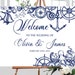 Nautical Wedding Welcome Sign for Beach Wedding Bridal Shower or Baby ...