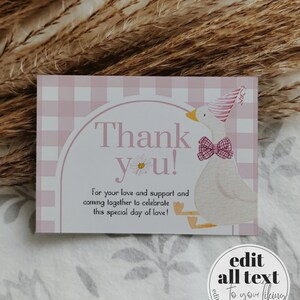 One Silly Goose Girls 1st Birthday Thank You Cards, Silly Goose Themed ...