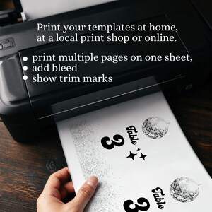 Editable Let's Disco Table Numbers Sign | Groovy 70s Disco Ball Table ...