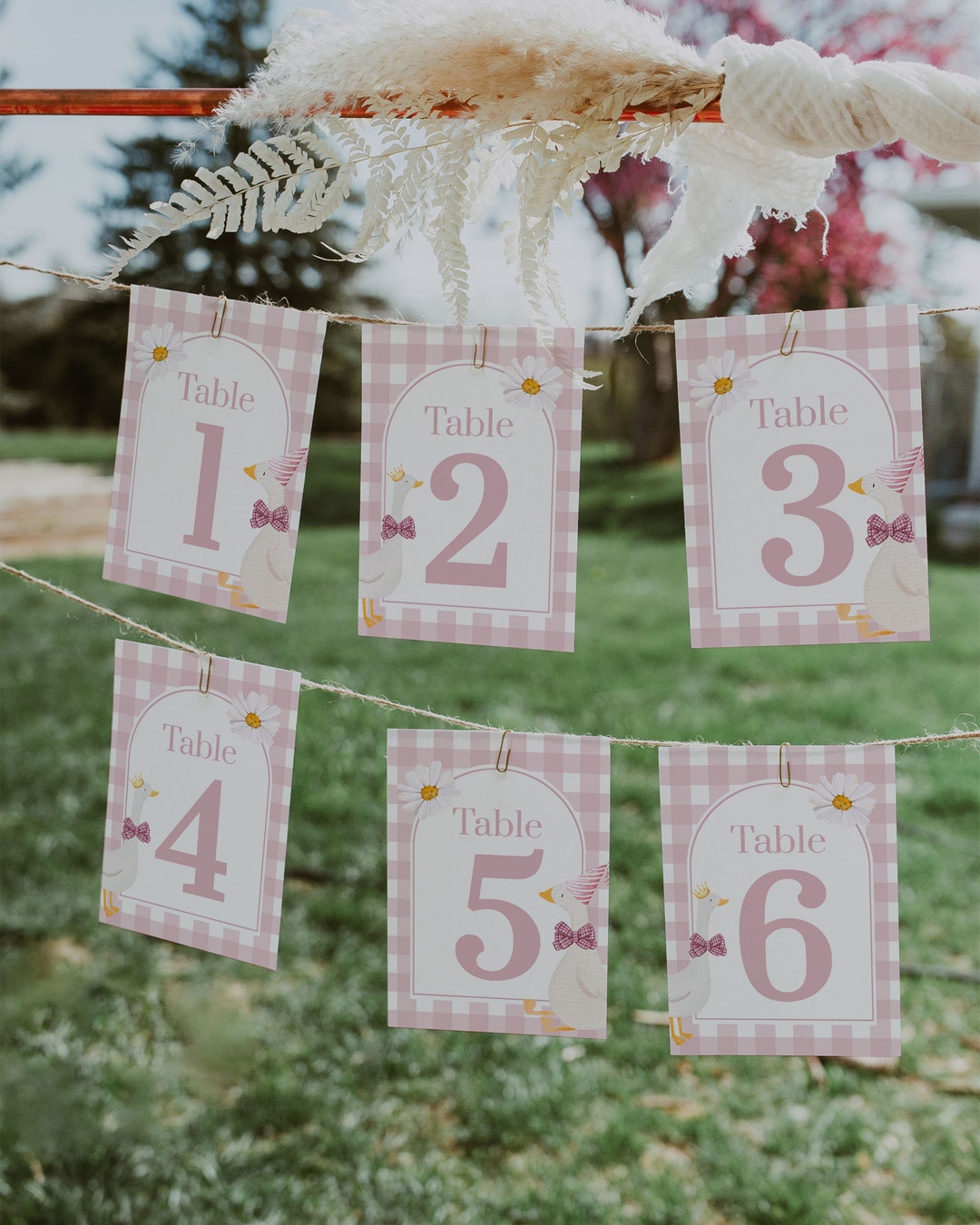 One Silly Goose Table Numbers for Girl First Birthday, Silly Goose ...