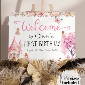 Large Fairy Welcome Sign for Fairytale First Birthday or Butterfly Baby ...