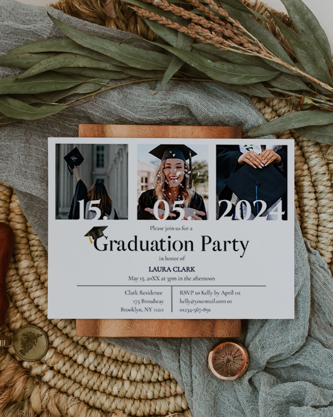 High School Graduation Party Invitation – 2024 Graduate Invitation ...