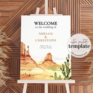 Desert Wedding Welcome Sign, Sedona Wedding Welcome Signage, Digital ...