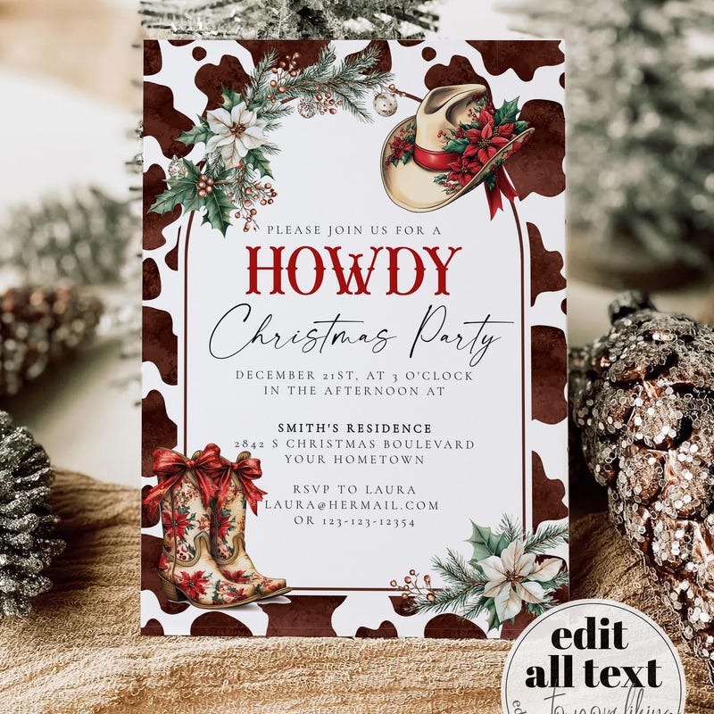 Cowboy Party Invite - Etsy