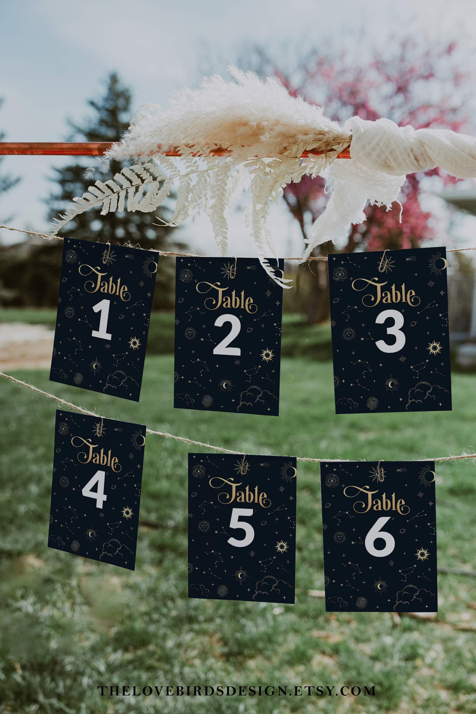 Magical Tarot Wedding Table Numbers Template to Download | Etsy