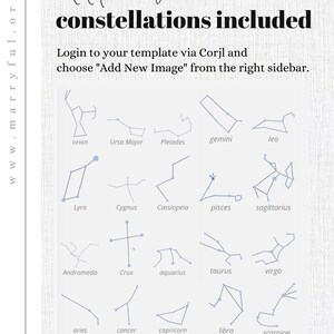 Celestial Wedding Decor Constellation Seating Chart Cards With Zodiac ...