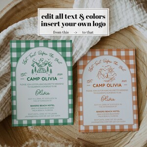 Camping Birthday Invitation, Happy Camper Party Invite, Cottagecore Summer Camp Birthday ...