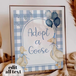 One Silly Goose Blue Adoption Party Game Certificate Boys First ...