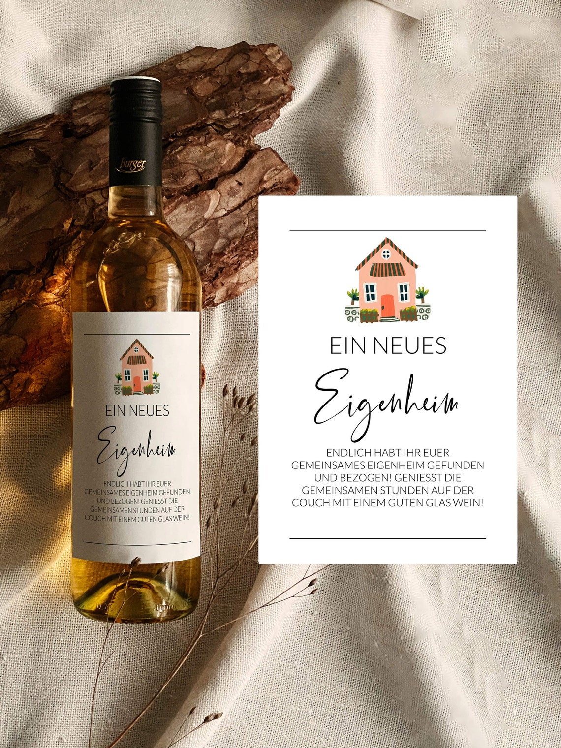 GERMAN Marriage Milestone Wine Tags Year of Firsts Wine - Etsy