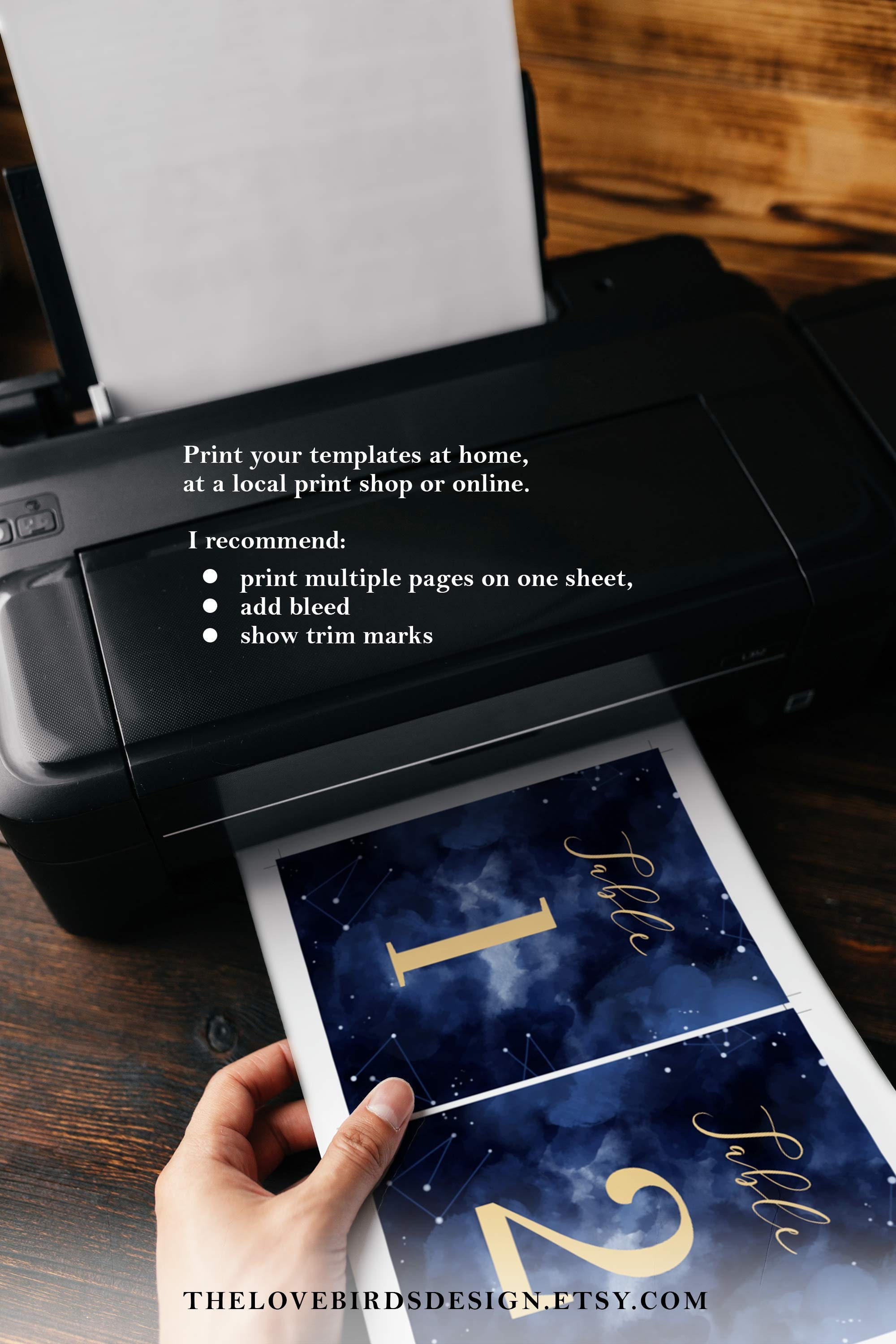 Celestial Table Numbers Sign Template for Starry Night Wedding | Etsy UK