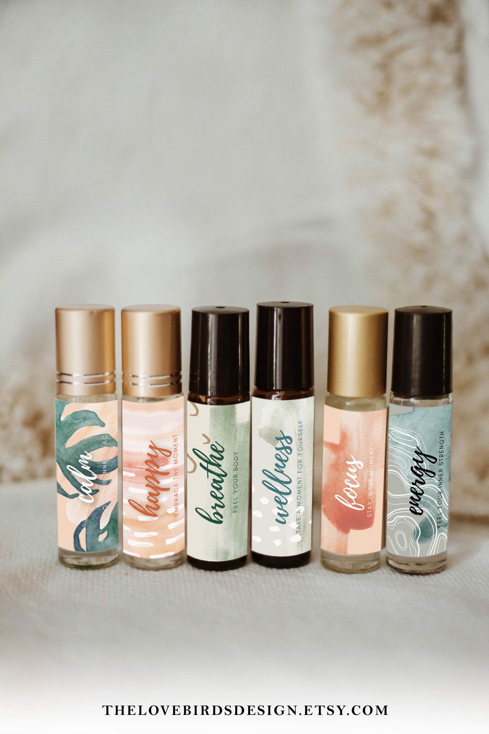 Essential Oil Roller Bottle Labels Printable Roller Bottle - Etsy