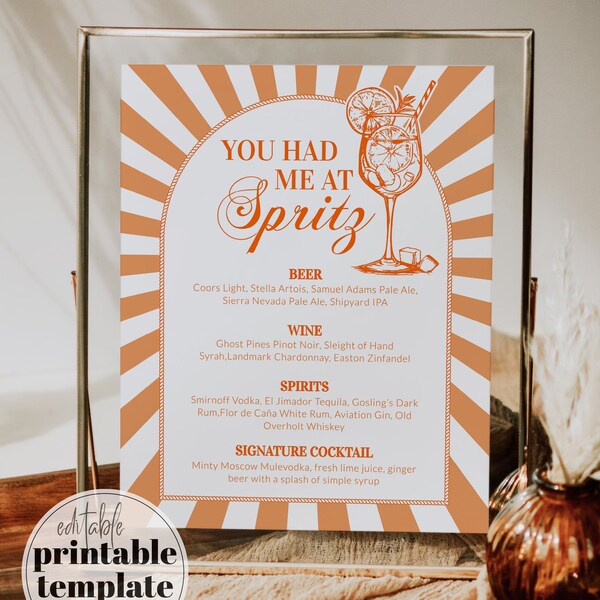 Italian Spritz Bar Sign - Etsy