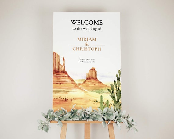 Desert Wedding Welcome Sign Sedona Wedding Welcome Signage - Etsy