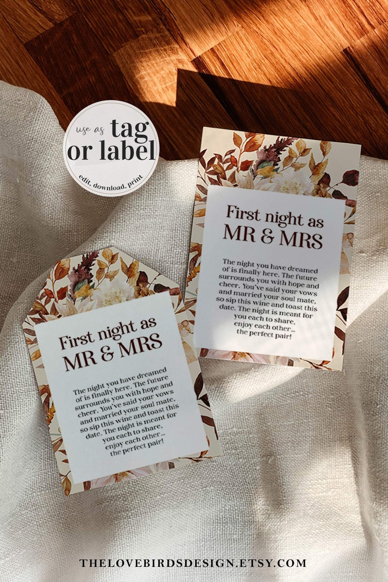 Unique Wedding Gift Year of Firsts Wine Basket Labels - Etsy