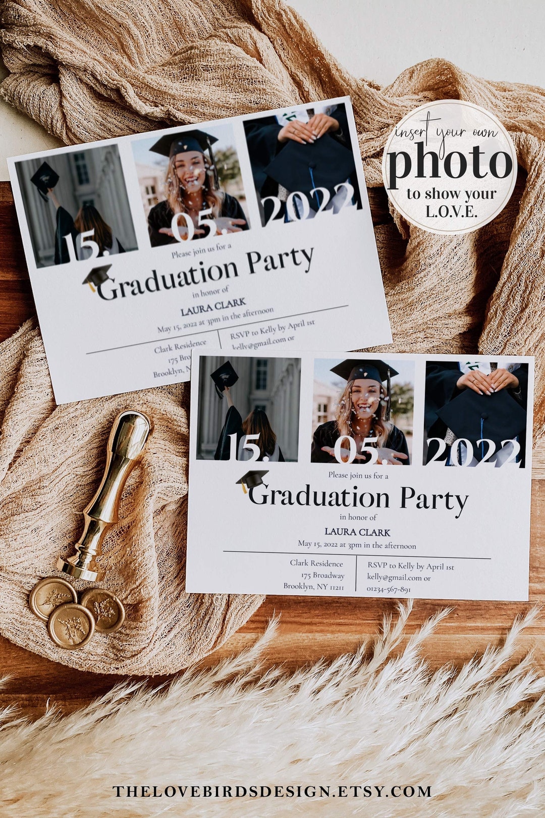 Graduation Invitation 2022 Announcement and Party Invitation - Etsy