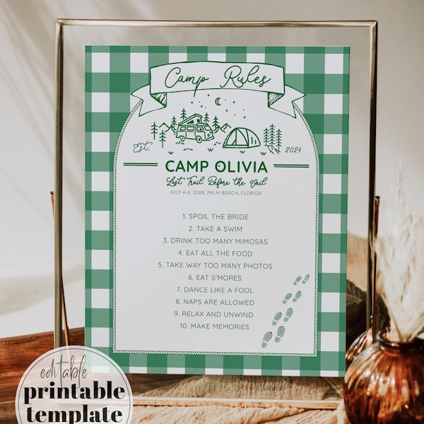 Camping Rules - Etsy
