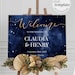 Celestial Welcome Sign for Galaxy Wedding Decor Perfect for - Etsy